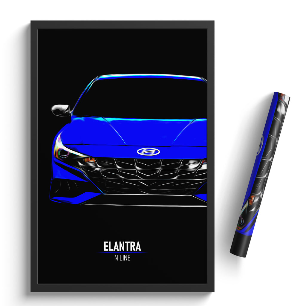 Hyundai Elantra N Line - Sports Car Print – Illustrated Tracks