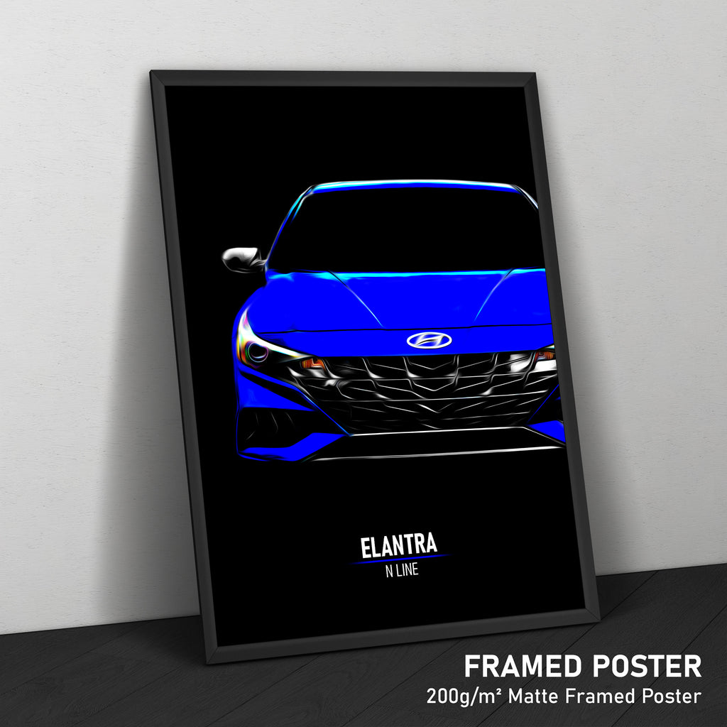 Hyundai Elantra N Line - Sports Car Print – Illustrated Tracks