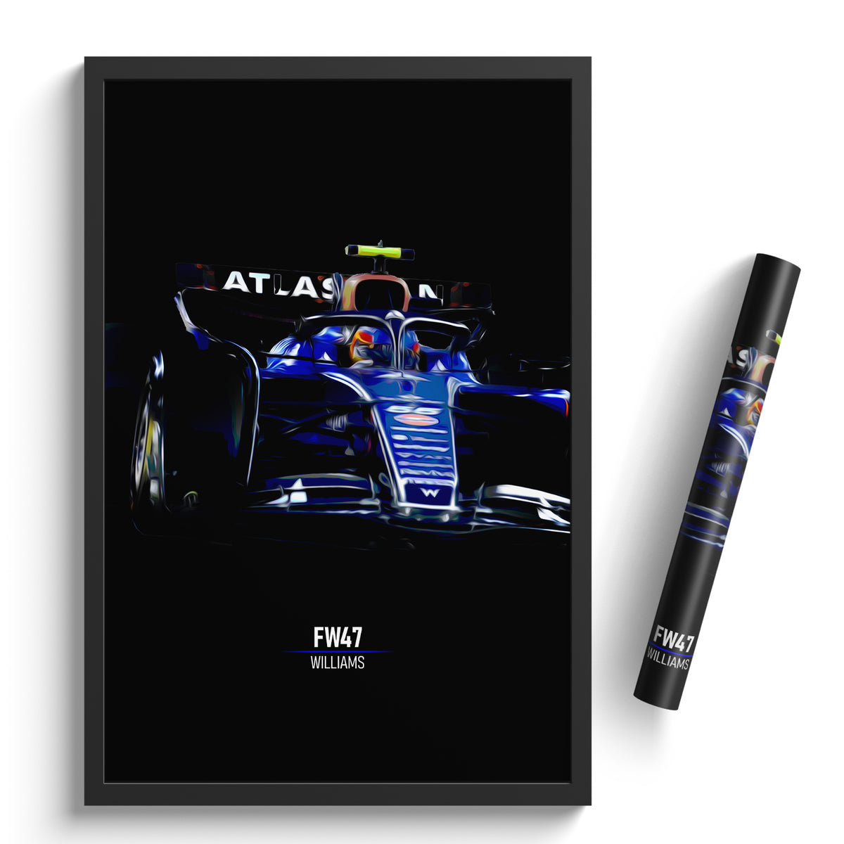 Williams FW47- F1 Race Car Print 2025 – Illustrated Tracks