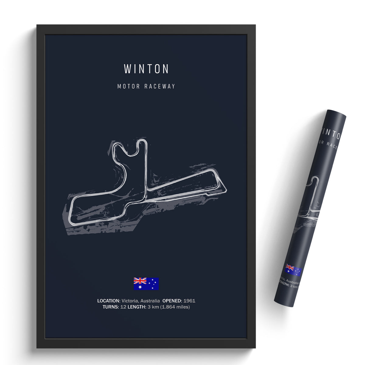 Winton Motor Raceway - Racetrack Print – Illustrated Tracks