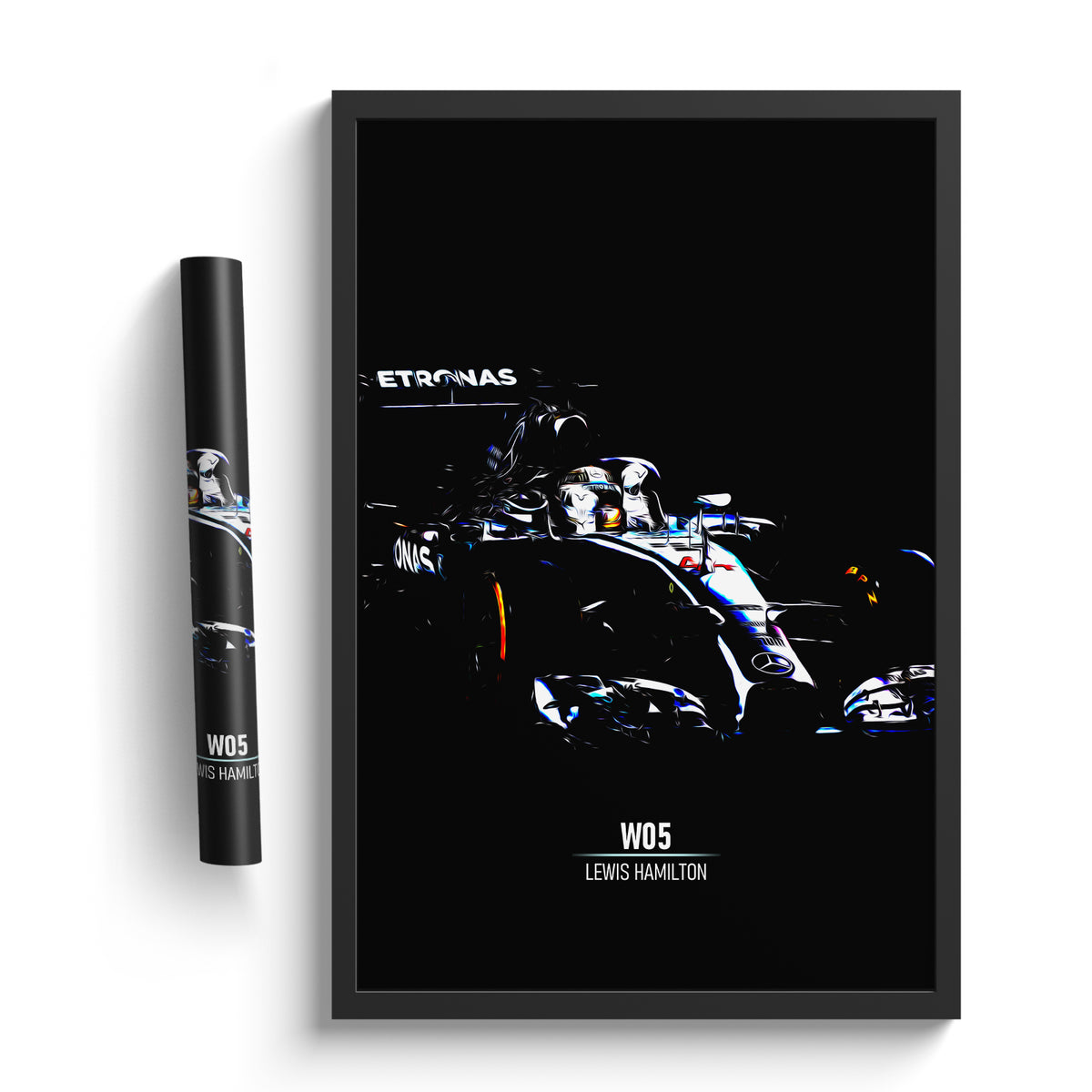 Mercedes W05, Lewis Hamilton 2015 - Formula 1 Print – Illustrated Tracks