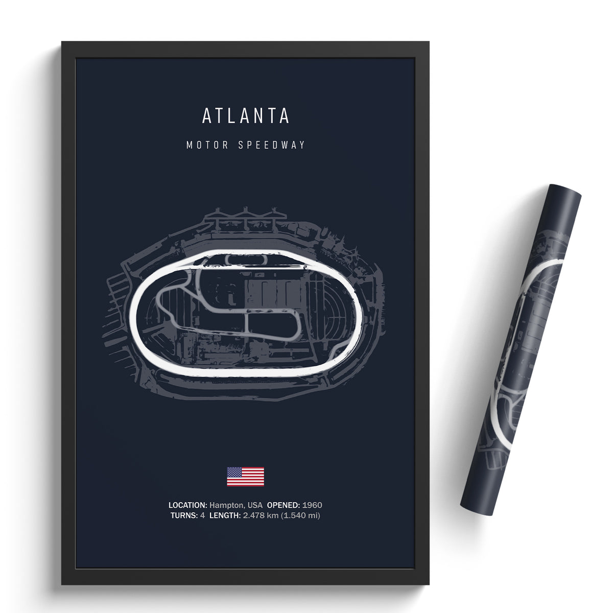 Atlanta Motor Speedway - Racetrack Print – Illustrated Tracks