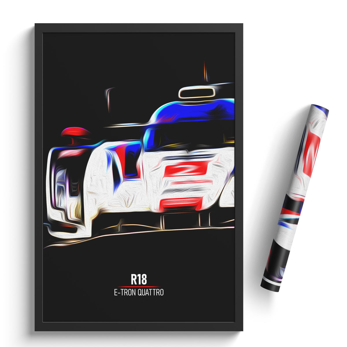 Audi R18 E-Tron Quattro - Race Car Print – Illustrated Tracks