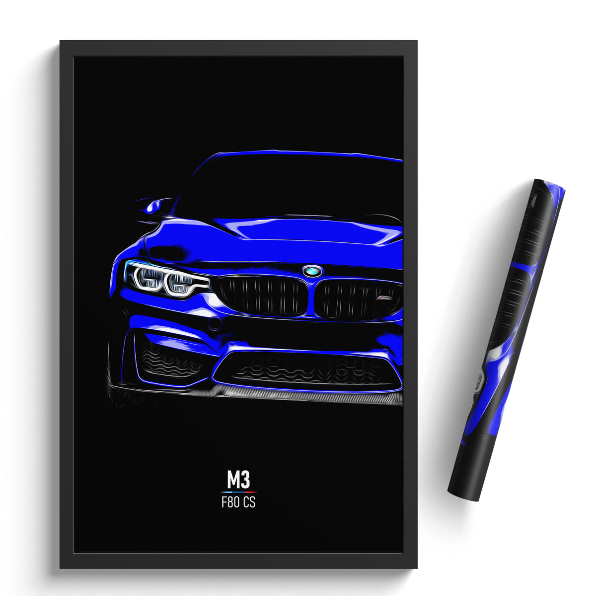 BMW M3 F80 CS - Sports Car Print – Illustrated Tracks