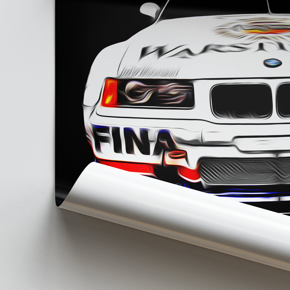 BMW M3 E36 GTR - Race Car Print – Illustrated Tracks