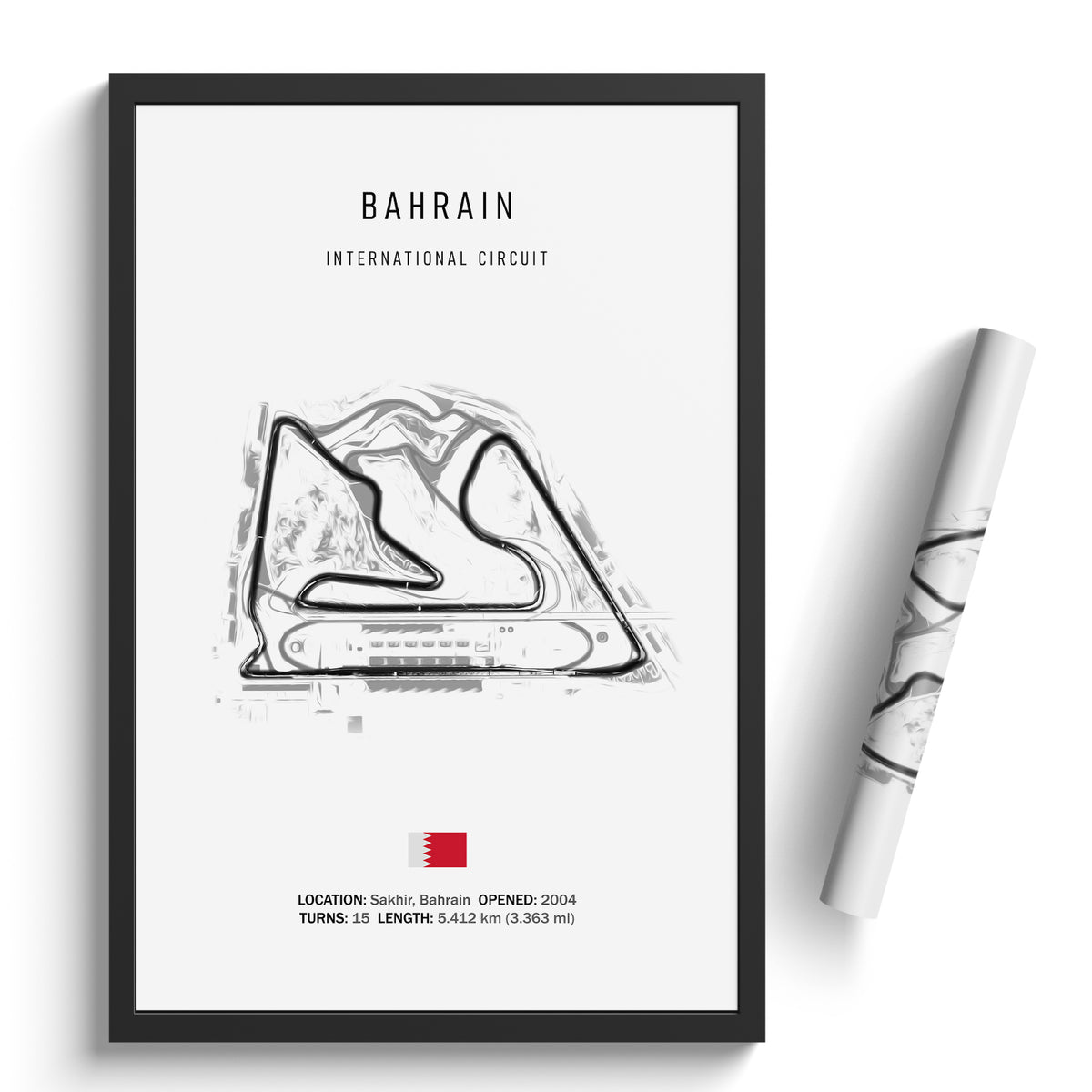 Bahrain International Circuit - Racetrack Print – Illustrated Tracks