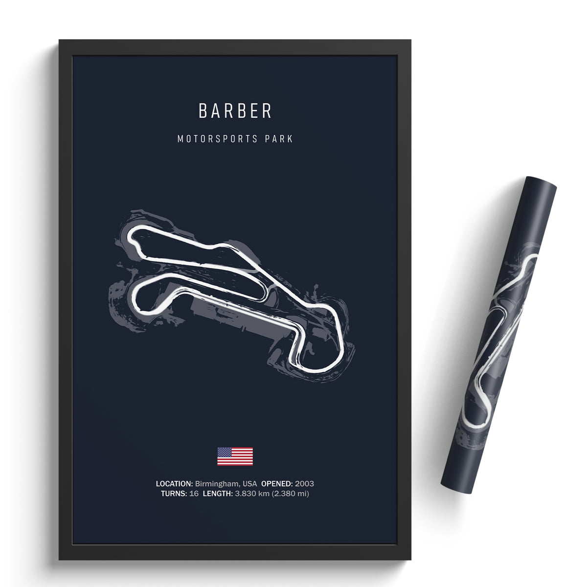 Barber Motorsports Park - Racetrack Print – Illustrated Tracks