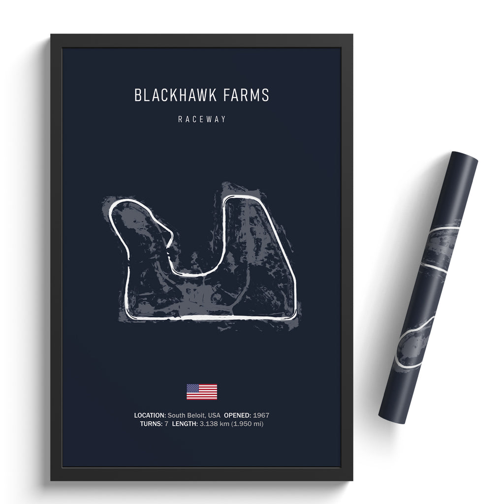Blackhawk Farms Raceway - Racetrack Print – Illustrated Tracks