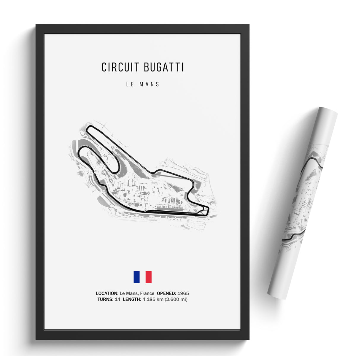 Circuit Bugatti - Racetrack Print – Illustrated Tracks