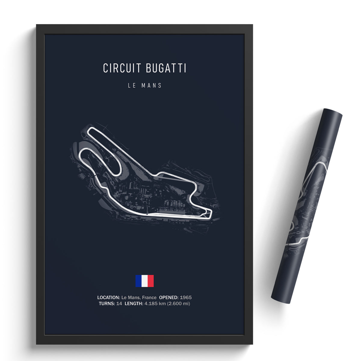 Circuit Bugatti - Racetrack Print – Illustrated Tracks