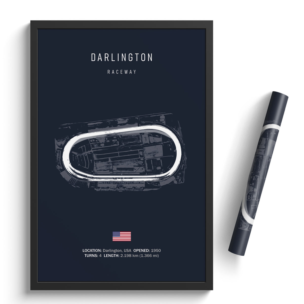 Darlington Raceway - Racetrack Print – Illustrated Tracks