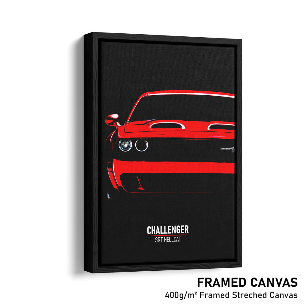 Dodge Challenger SRT Hellcat - Sports Car Print – Illustrated Tracks