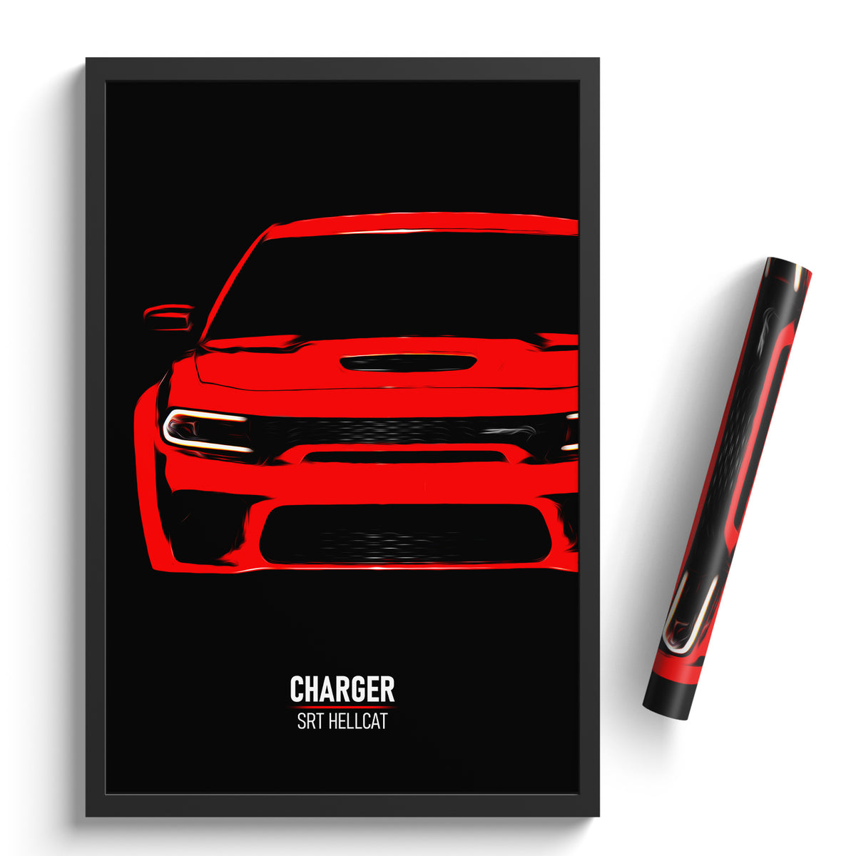 Dodge Charger SRT Hellcat - Sports Car Print – Illustrated Tracks