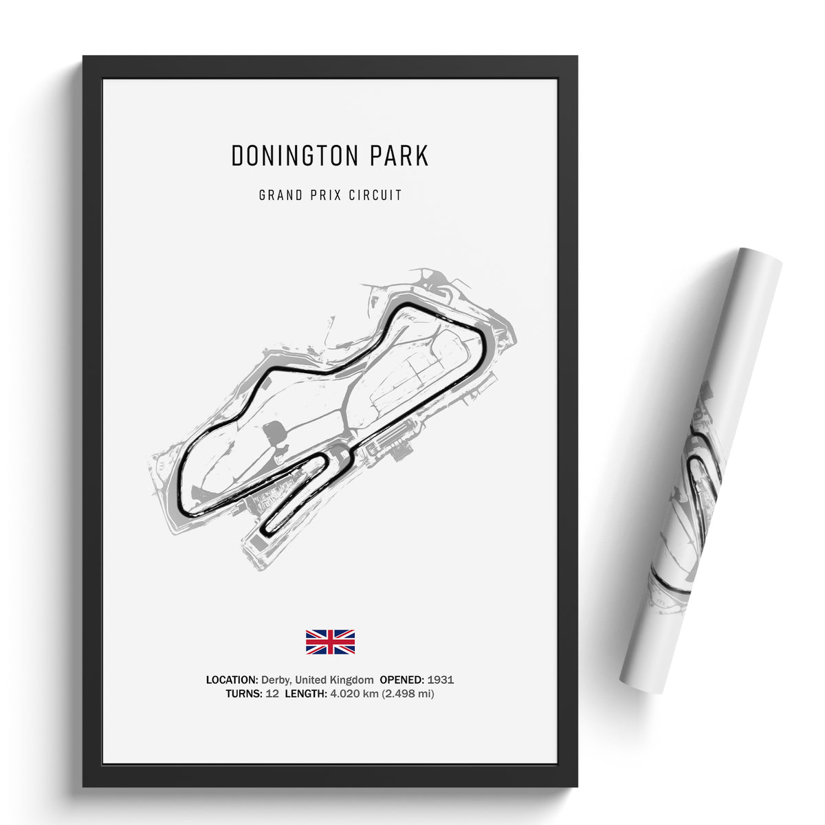 Donington Park - Racetrack Print – Illustrated Tracks