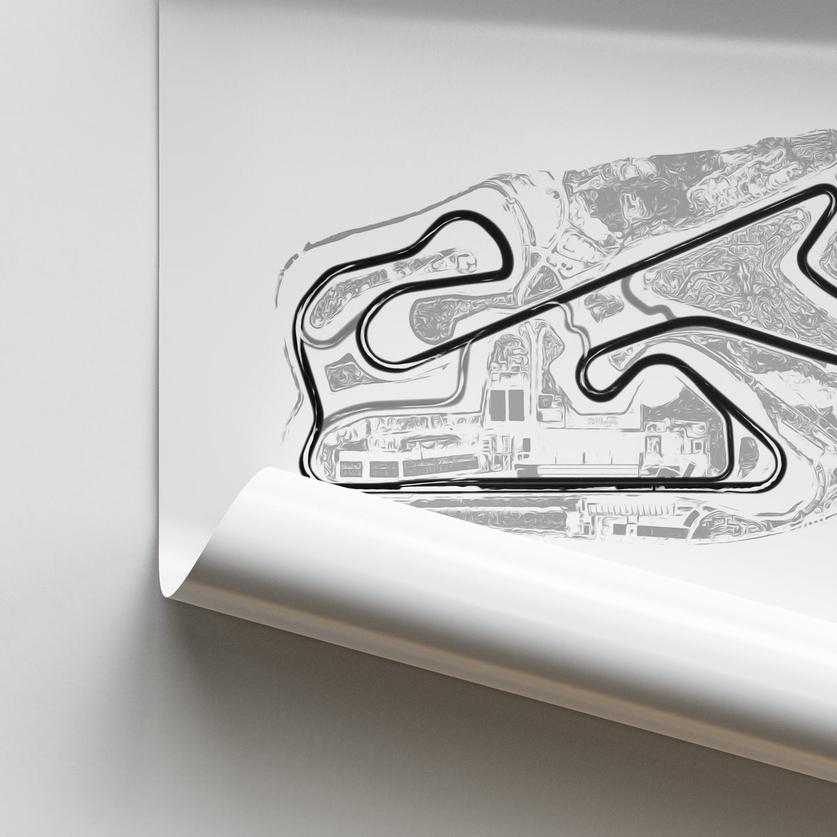 Dubai Autodrome - Racetrack Print – Illustrated Tracks
