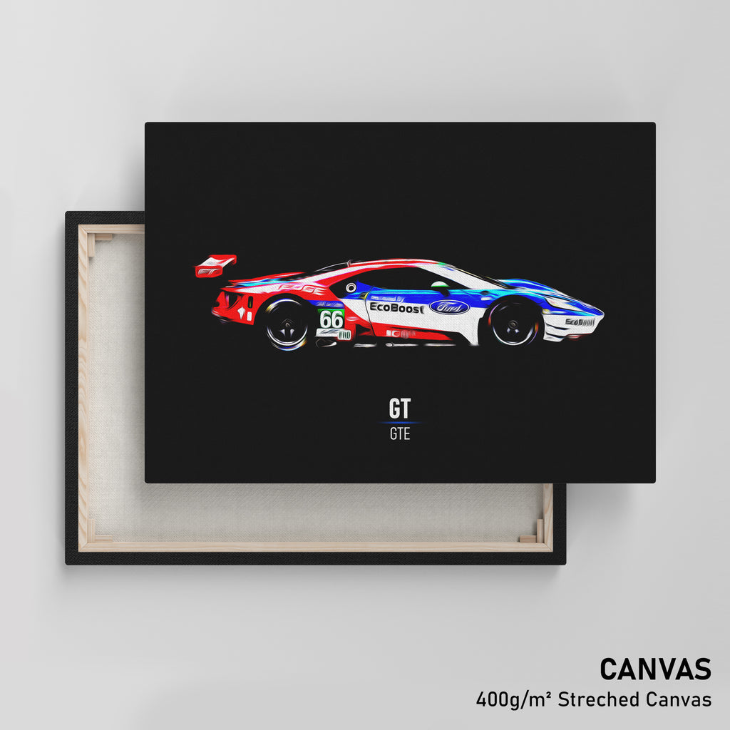 Ford GT GTE - Race Car Print – Illustrated Tracks