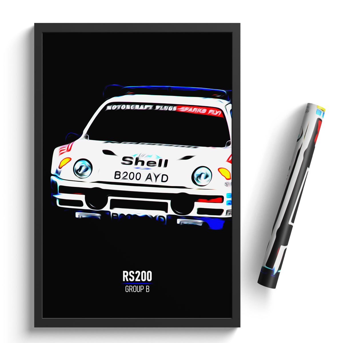 Ford RS200 Group B - Rally Print – Illustrated Tracks