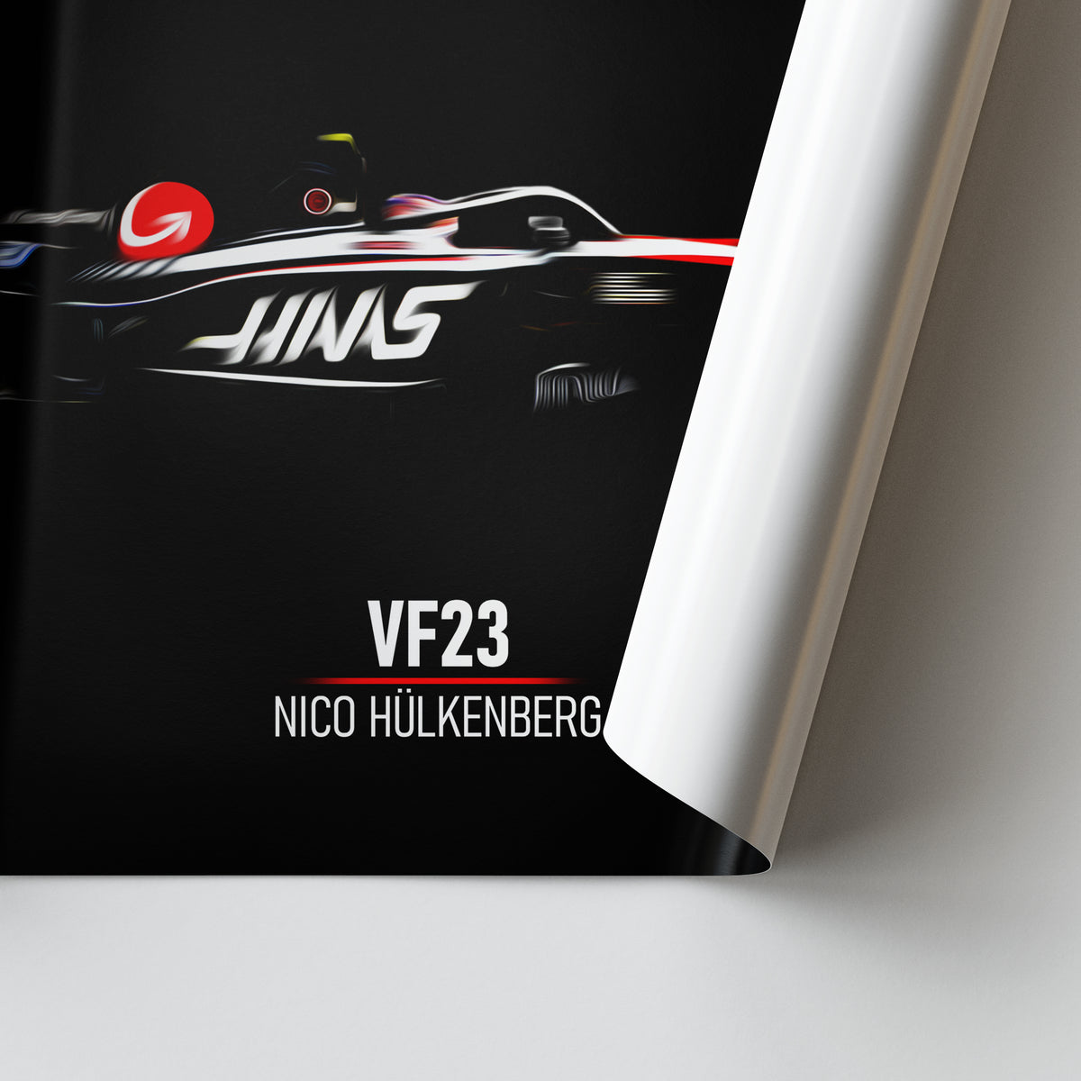 Haas VF23, Nico Hülkenberg 2023 - Formula 1 Print – Illustrated Tracks