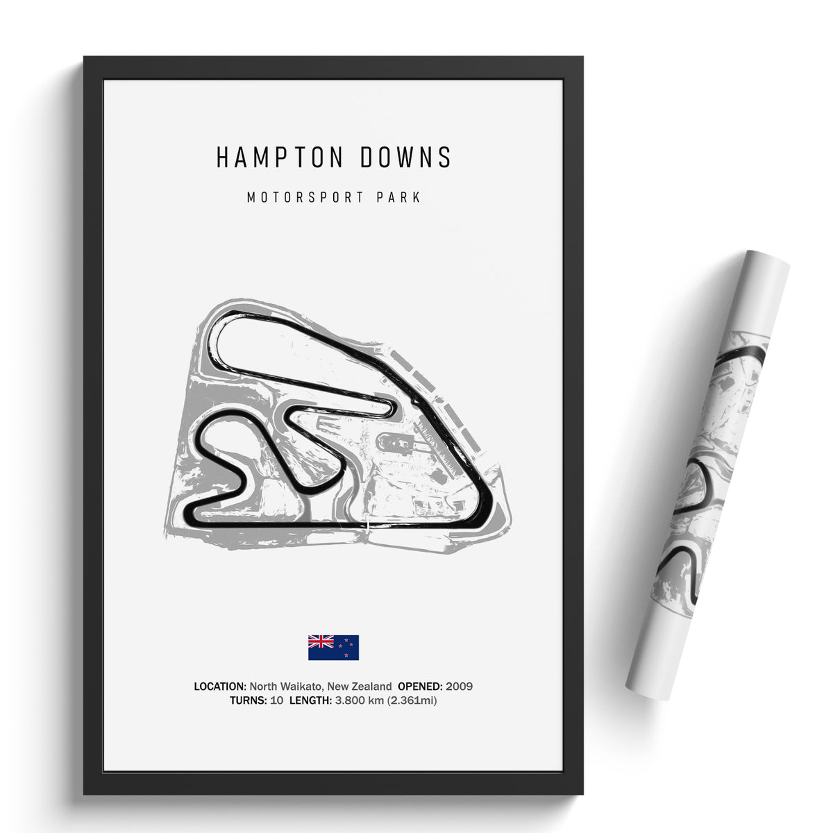 Hampton Downs Motorsport Park - Racetrack Print – Illustrated Tracks