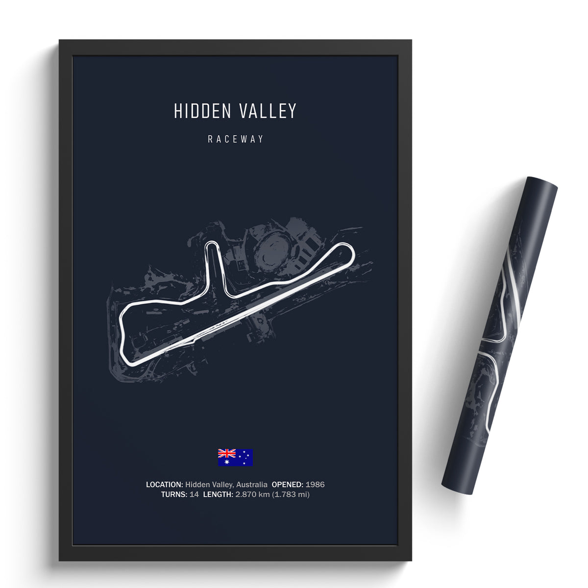 Hidden Valley Raceway - Racetrack Print – Illustrated Tracks