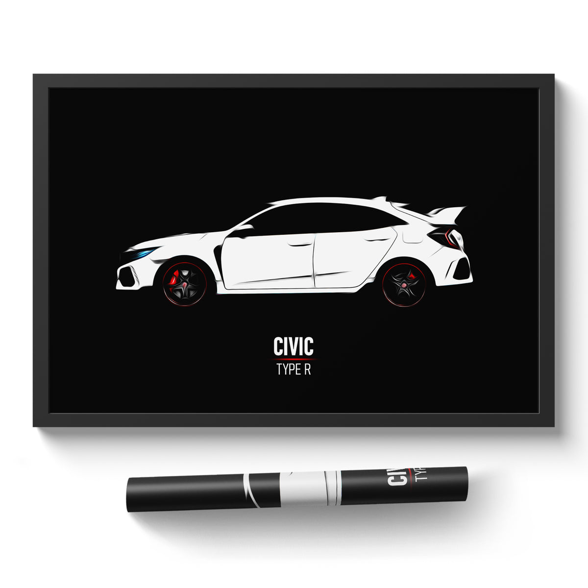 Honda Civic Type R - Sports Car Print – Illustrated Tracks