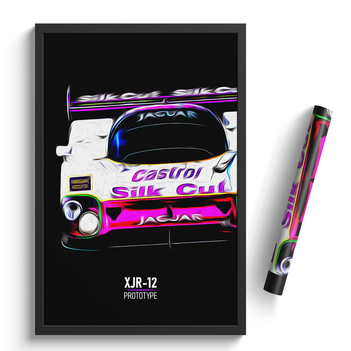 Jaguar XJR-12 Prototype - Race Car Print – Illustrated Tracks