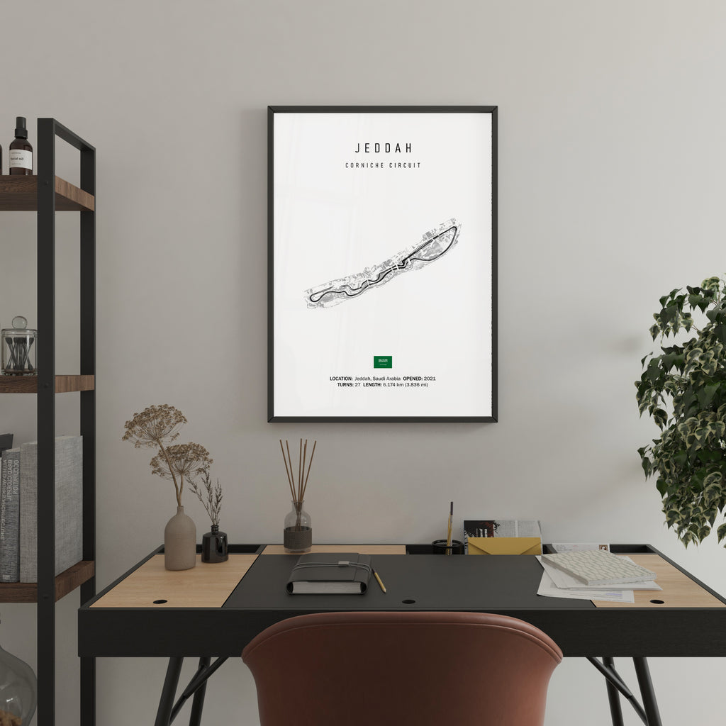 Jeddah Corniche Circuit - Racetrack Print – Illustrated Tracks