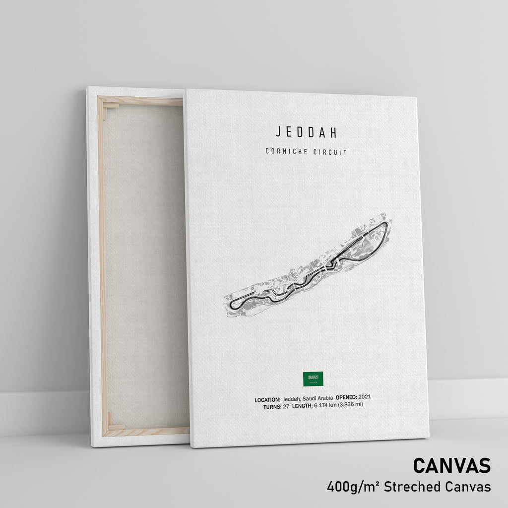 Jeddah Corniche Circuit - Racetrack Print – Illustrated Tracks