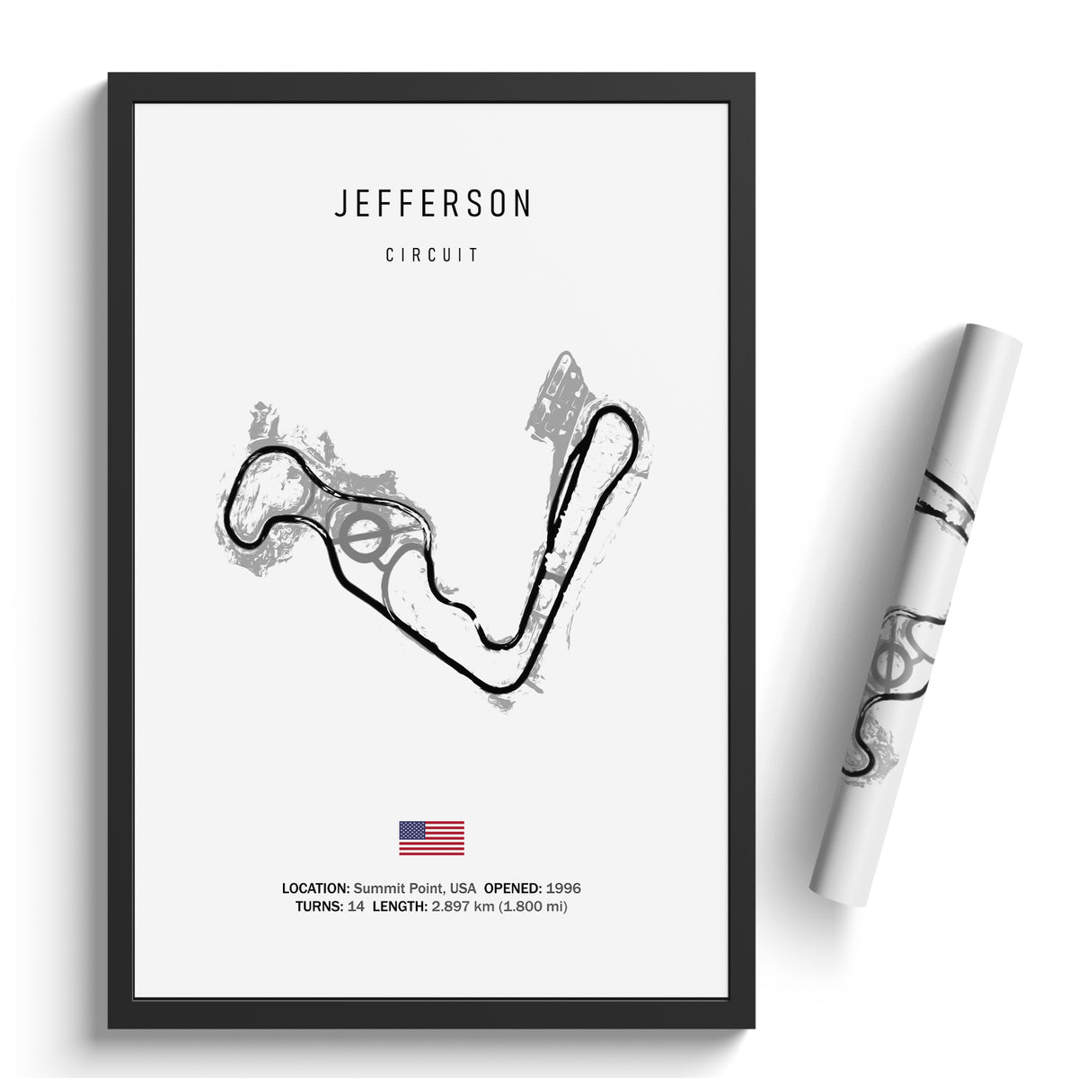 Jefferson Circuit - Racetrack Print – Illustrated Tracks