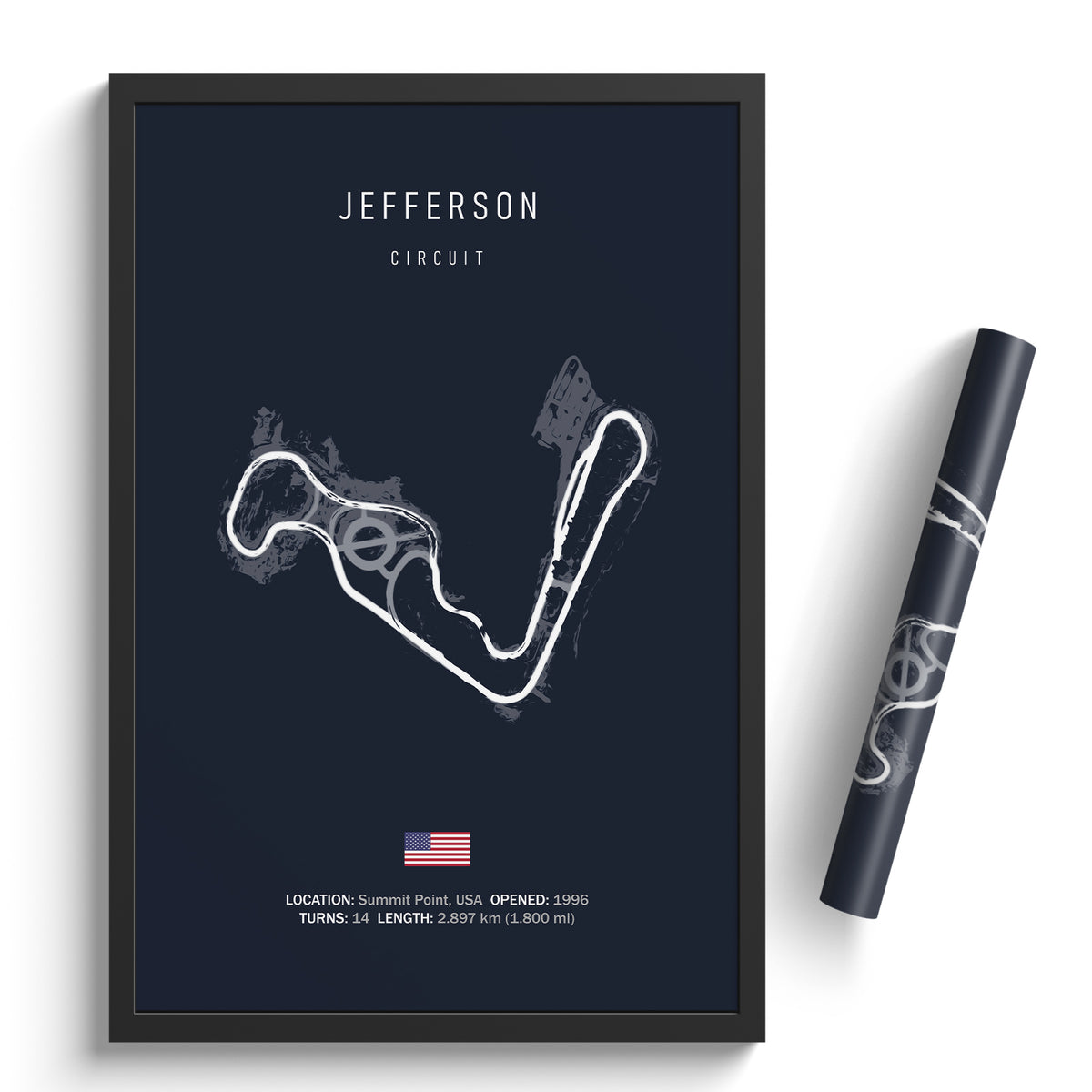 Jefferson Circuit - Racetrack Print – Illustrated Tracks