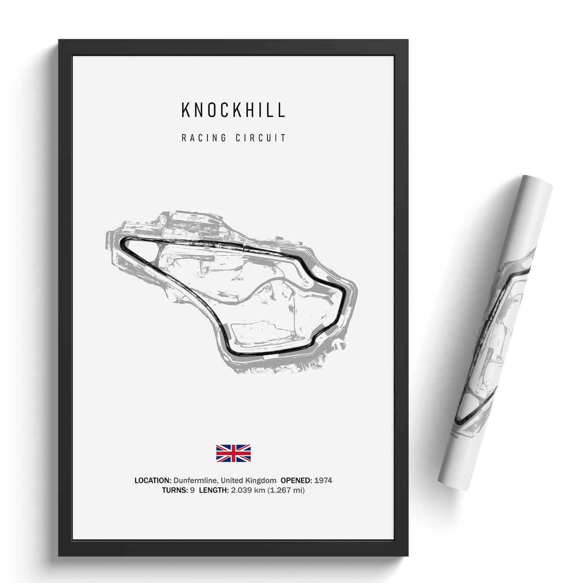 Knockhill Racing Circuit - Racetrack Print – Illustrated Tracks