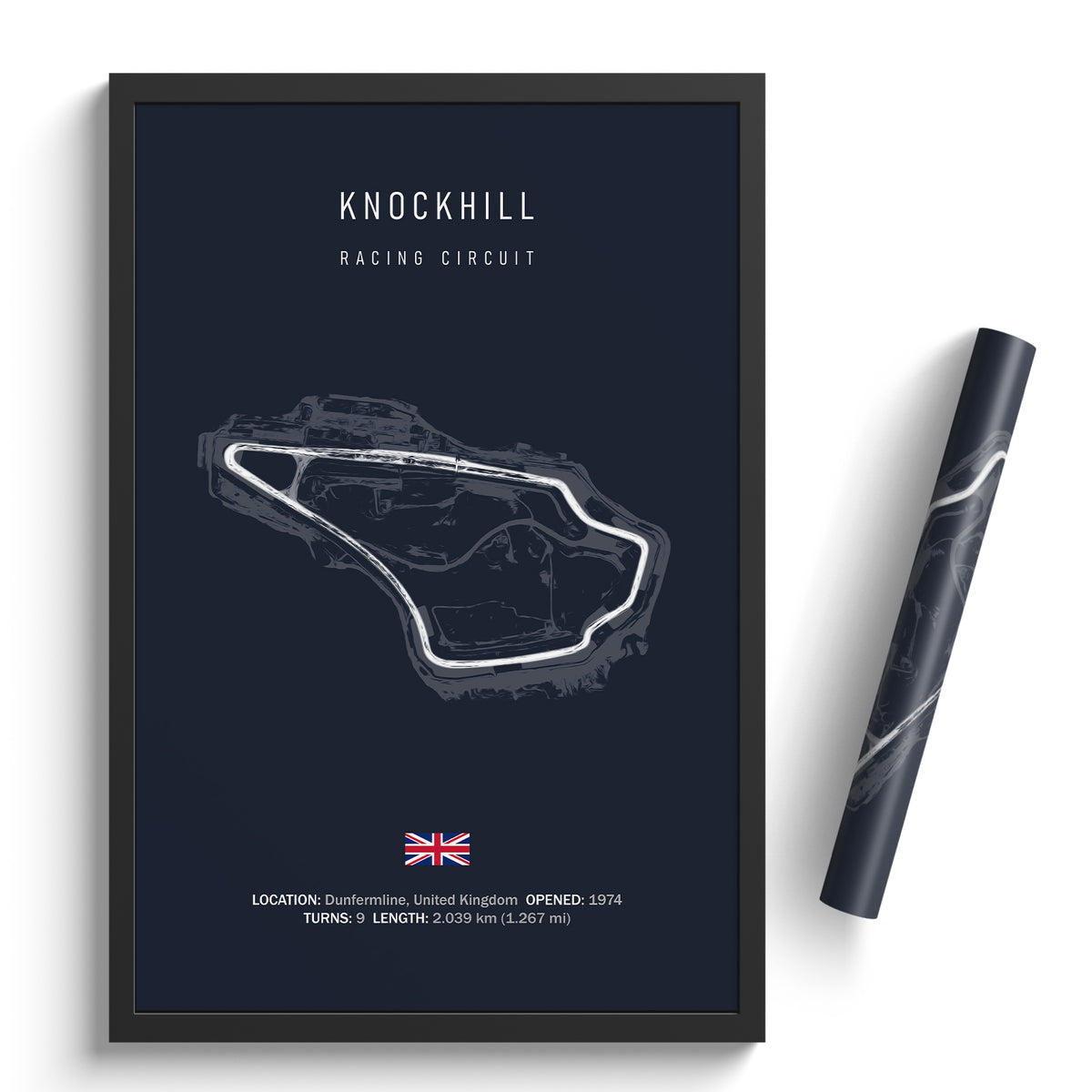 Knockhill Racing Circuit - Racetrack Print – Illustrated Tracks