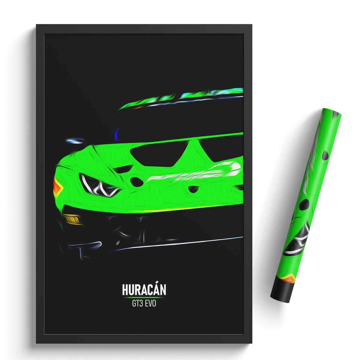 Lamborghini Huracán GT3 Evo - Race Car Print – Illustrated Tracks