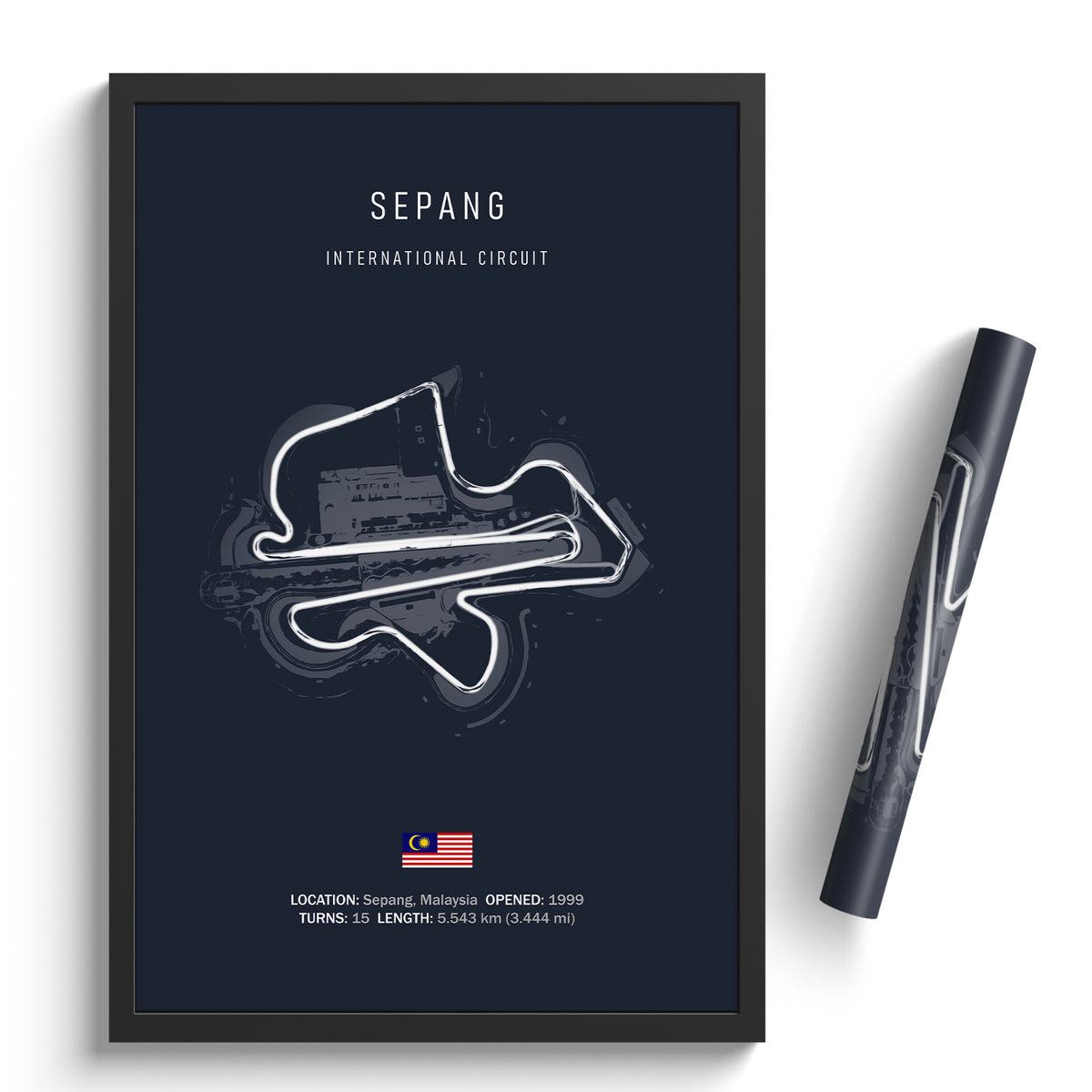 Sepang International Circuit - Racetrack Print – Illustrated Tracks