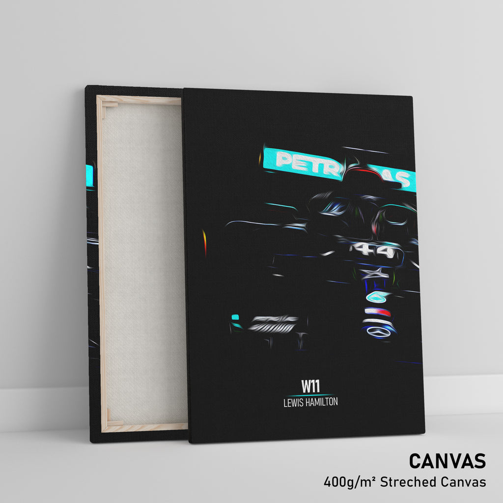 Mercedes W11, Lewis Hamilton 2020 - Formula 1 Print – Illustrated Tracks