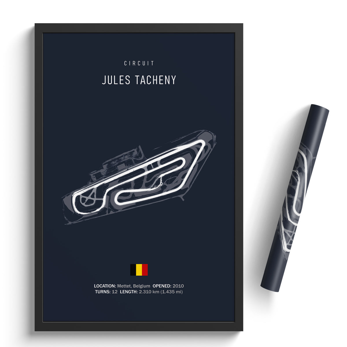 Circuit Jules Tacheny Mettet - Racetrack Print – Illustrated Tracks