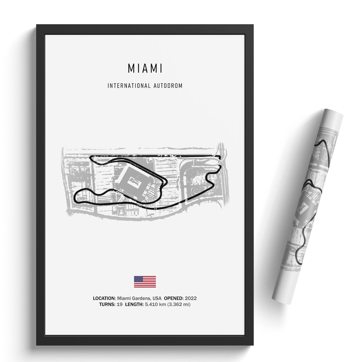 Miami International Autodrom - Racetrack Print – Illustrated Tracks