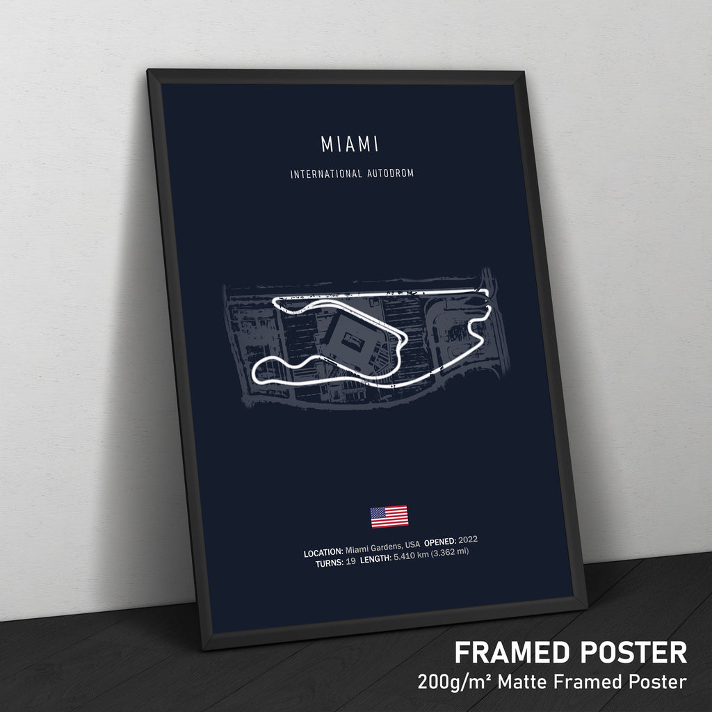 Miami International Autodrom - Racetrack Print – Illustrated Tracks