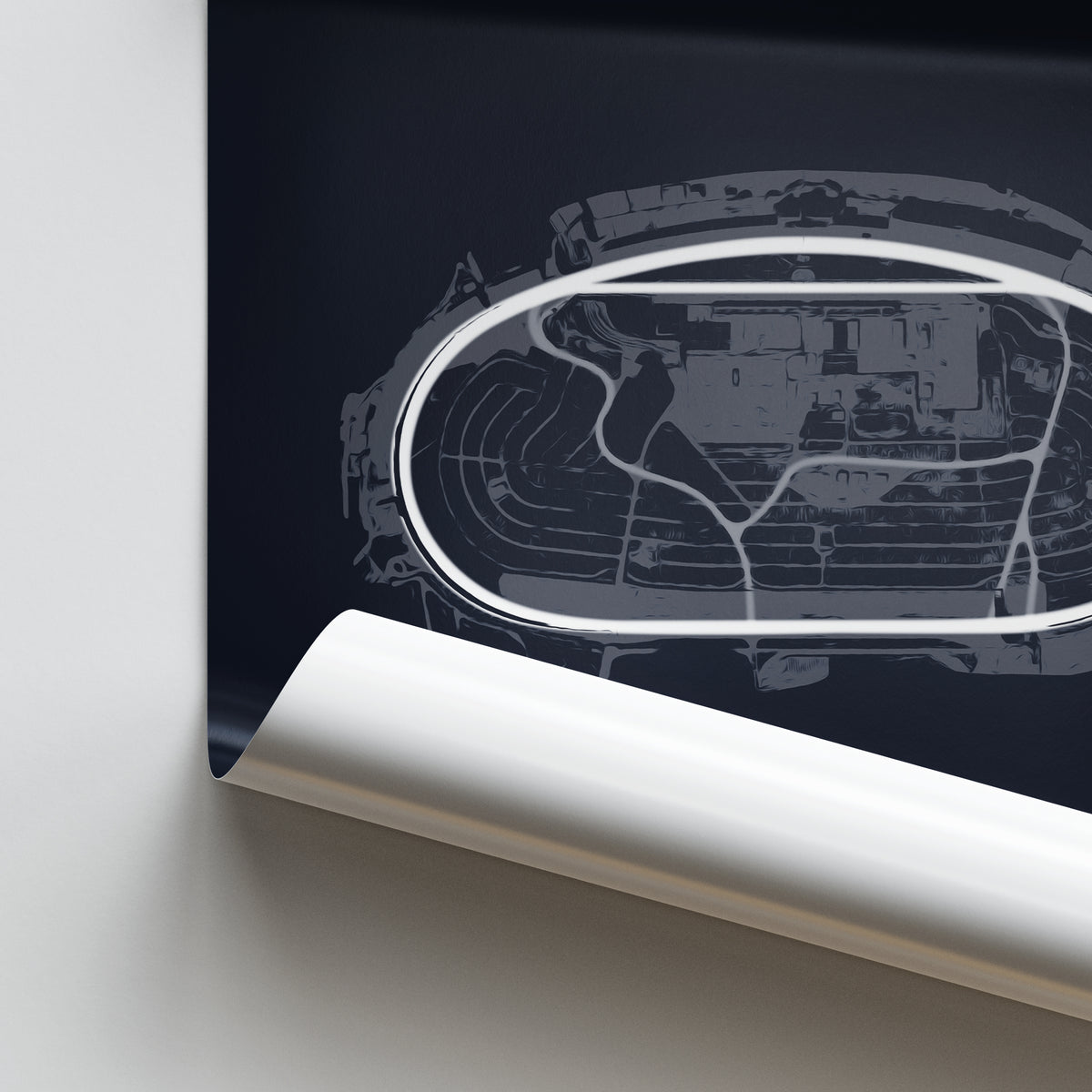 Michigan International Speedway - Racetrack Print – Illustrated Tracks