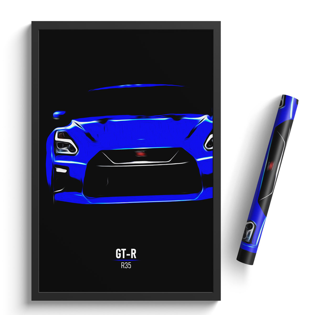 Nissan GT-R R35 - Sports Car Print – Illustrated Tracks