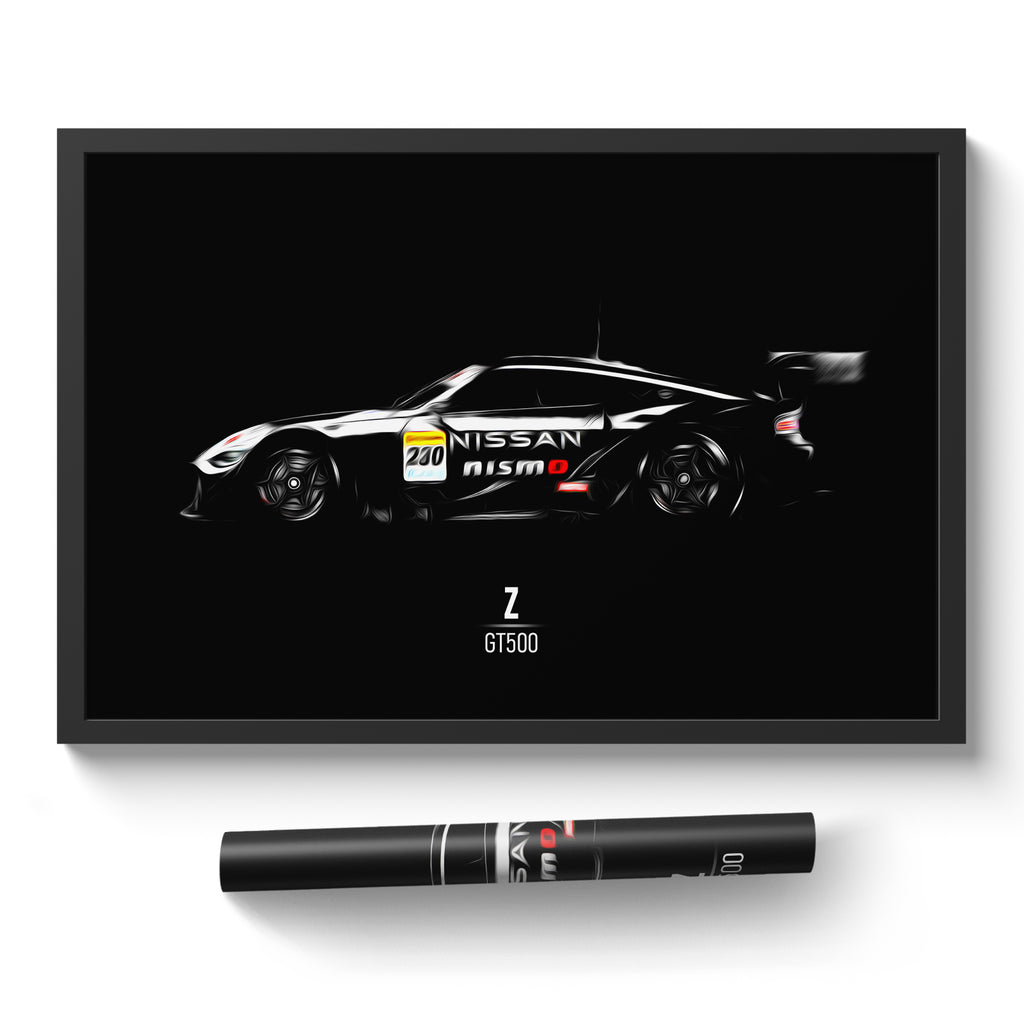 Nissan Z GT500 - Race Car Print – Illustrated Tracks