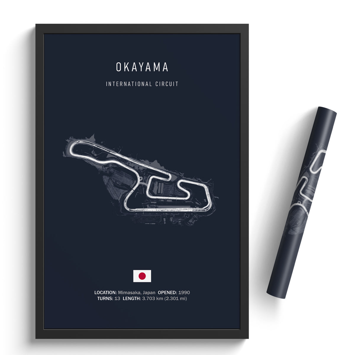 Okayama International Circuit - Racetrack Print – Illustrated Tracks