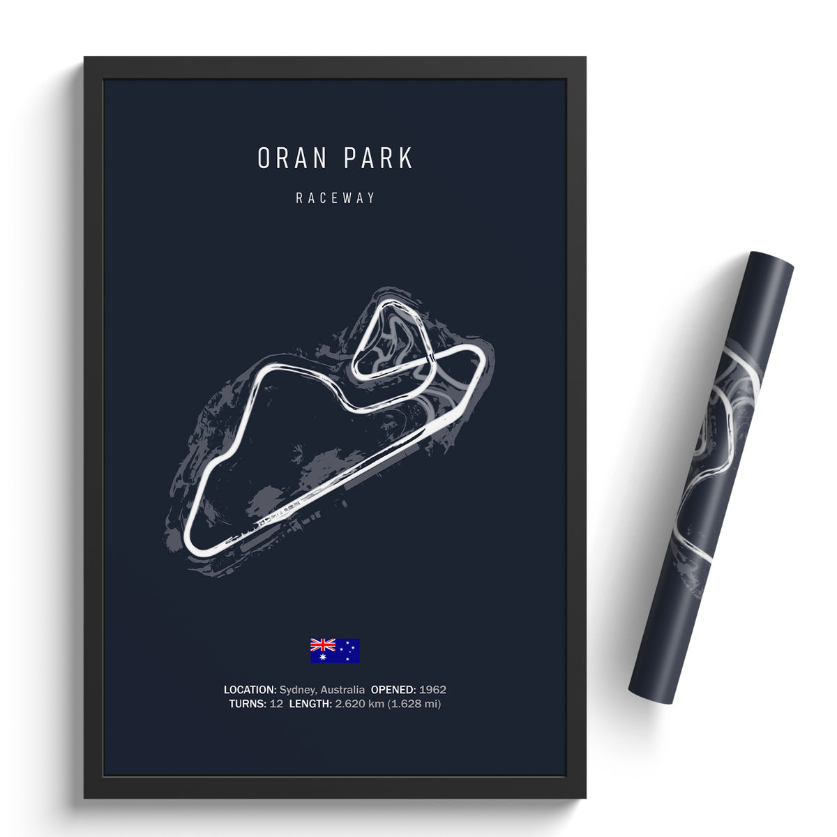 Oran Park Raceway - Racetrack Print – Illustrated Tracks