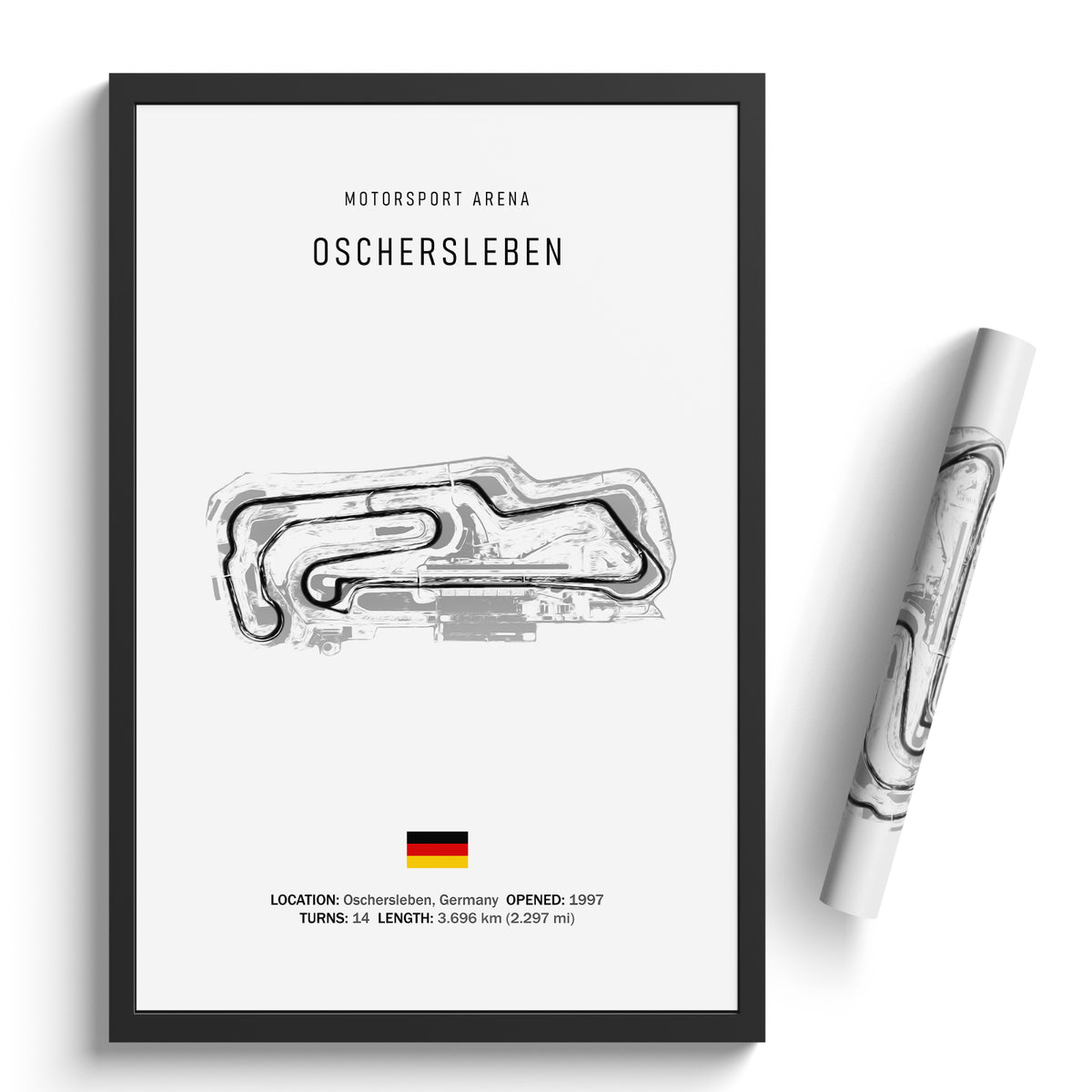 Motorsport Arena Oschersleben - Racetrack Print – Illustrated Tracks