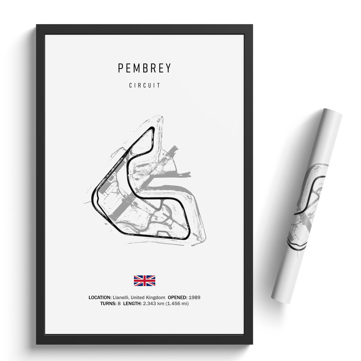 Pembrey Circuit - Racetrack Print – Illustrated Tracks
