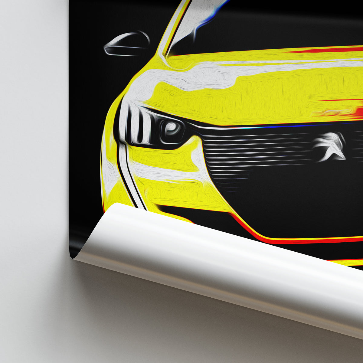 Peugeot 208 GT-Line - Subcompact Car Print – Illustrated Tracks