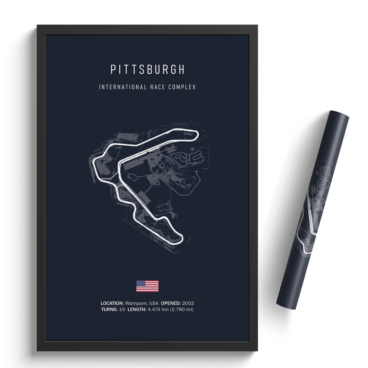 Pittsburgh International Race Complex - Racetrack Print – Illustrated ...