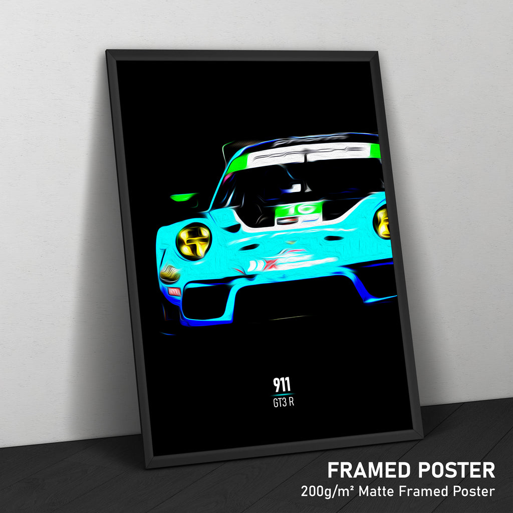 Porsche 911 GT3 R - Race Car Print – Illustrated Tracks