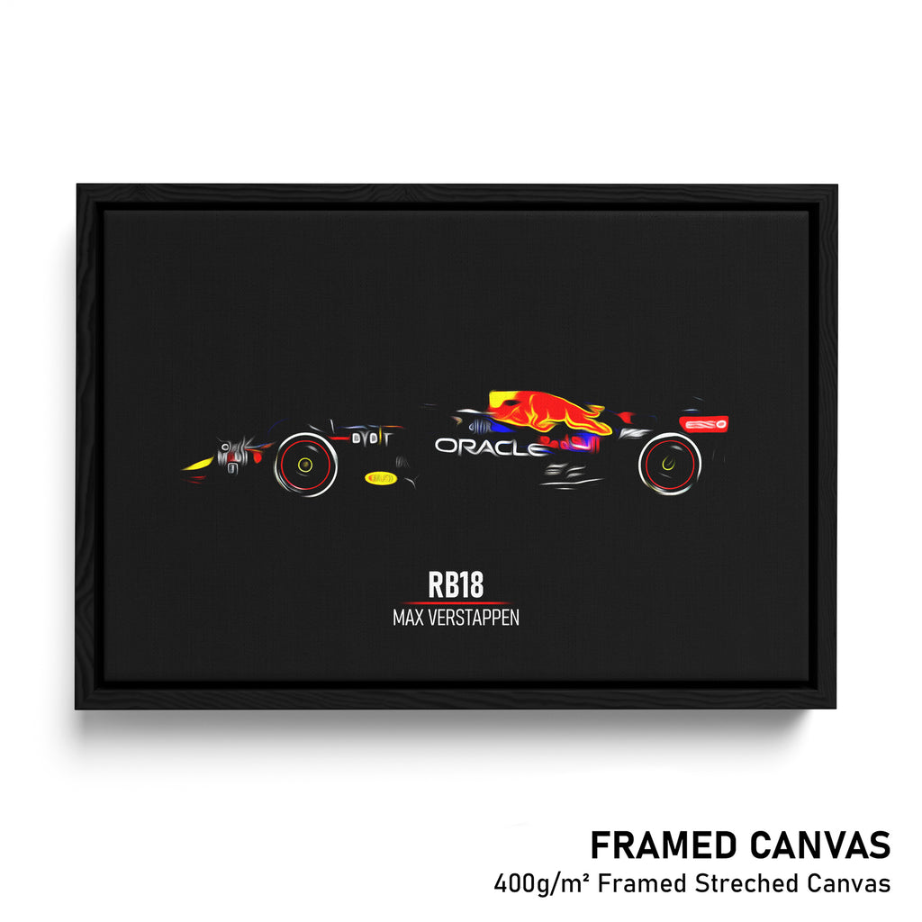 Red Bull RB18, Max Verstappen 2022 - Formula 1 Print – Illustrated Tracks