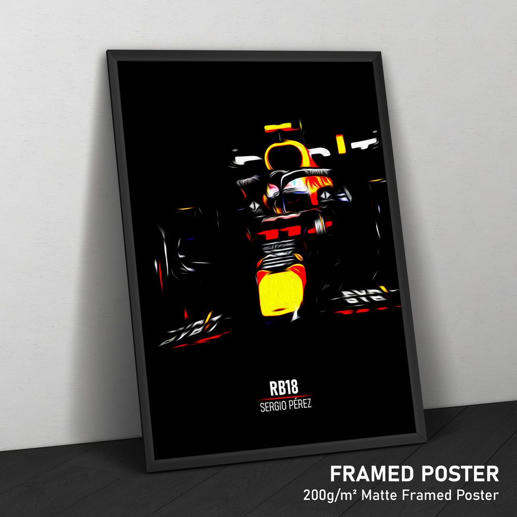 Red Bull RB18, Sergio Pérez 2022 - Formula 1 Print – Illustrated Tracks
